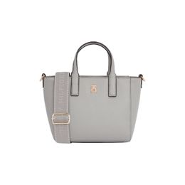 Tommy Hilfiger Shopper »TH SOFT LOGO MINI TOTE«, Damen Beuteltasche, Henkeltasche, Schultertasche mit TH-Logo Universal Grey