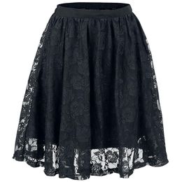 Gothicana by EMP Lace Covered Skirt Kurzer Rock schwarz in S 3-16-0584