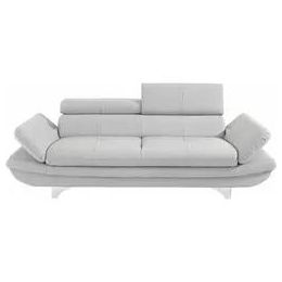 3-Sitzer COTTA "Enterprise", weiß (altweiß), B:233cm H:91cm T:104cm, Softlux-Kunstleder, Luxus-Kunstleder, Sofas