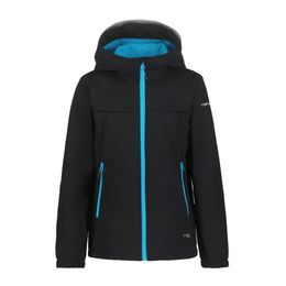 Softshelljacke Icepeak "KONAN JR", Kinder, Gr. 140, blau (turquoise), Softshell, Obermaterial: 100% Polyester, sportlich, hoch geschlossener Ausschnitt, Langarm Bündchen, Jacken