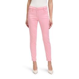 Stoffhose Betty Barclay "Betty Barclay Casual-Hose Slim Fit", Damen, Gr. 34, Normalgrößen, pink (flamingo pink), Obermaterial: 64% Baumwolle, 33% Polyester, 3% Elasthan., casual, slim fit 7/8-Länge, Hosen, Passenabtrennung