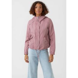 Véro Moda Parka VERO MODA "VMZOA SS23 SHORT PARKA", Damen, Gr. L (40), rosa (nostalgia rose), Web, Obermaterial: 100% Polyester, unifarben, modisch, regular fit, Langarm, Jacken, mit Kapuze