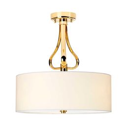 Elstead Falmouth LED Deckenleuchte G9 3-fach Französisches Gold IP44