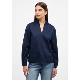 Longbluse Eterna "OVERSIZE FIT", Damen, Gr. 36, blau (midnight), 100% cotton, modisch, Blusen, EASY IRON (bügelleicht)