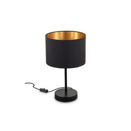 B.K.LICHT Tischleuchte, schwarz-gold, 1xE27/40W max. exkl.
