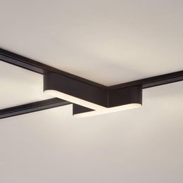 LINDBY LED-Leiste 48 V Lumaro, schwarz, T-Form, dimmbar