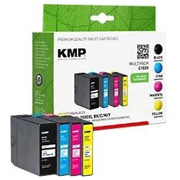 KMP Kompatibel Canon PGI-2500XL BK/C/M/Y Tintenpatrone Schwarz, Cyan, Magenta, Gelb Multipack 4 Stück