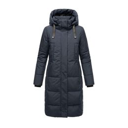 Winterjacke Marikoo "LARYAA XVI", Damen, Gr. M, blau (navy), Obermaterial: 100% Polyester; Innenseite: 100% Polyester; Futter: 100% Polyester, Jacken Winterjacke, mit abnehmbarer Kapuze, Topseller