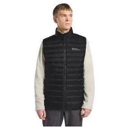 Daunenweste Jack Wolfskin "PILVI DOWN VEST M RDS", Herren, Gr. L (52), schwarz, Obermaterial: 100% POLYESTER; Futter: 100% POLYESTER; Füllung: 80% Entendaune; 20% Federn, Westen