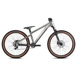 Dirt-Bike GHOST "Nirvana 4X" Gr. 34, grau (chromfarben, silberfarben), Fahrräder, 34cm, 26 Zoll (66,04cm), für Damen und Herren