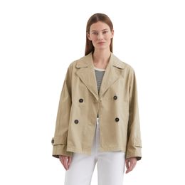 Marc O'Polo Outdoorjacke MARC O'POLO "aus Organic Cotton-Twill", Damen, Gr. 32, beige (dusty sand), Obermaterial: 100% Baumwolle, unifarben, casual, regular fit, Langarm normaler Saum, Jacken