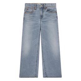 Weite Jeans LEVI'S KIDS "LVG WIDE LEG JEANS", Mädchen, Gr. 8 (128), N-Gr, open sky, Denim/Jeans, Obermaterial: 69% Baumwolle, 30% Polyester, 1% Elasthan, casual, Jeans, for GIRLS