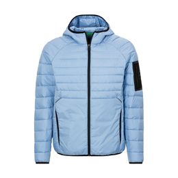 Steppjacke BOSS Green "J_Thor 2", Herren, Gr. XL, blau (open blau498), Web, Obermaterial: 100% Polyester, unifarben, casual, regular fit hüftlang, Langarm Raglanärmel elastischer Bund, Jacken, mit Ärmelasche