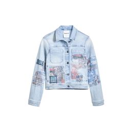 Desigual Übergangsjacke Damen Größe M blue denim / mischfarben