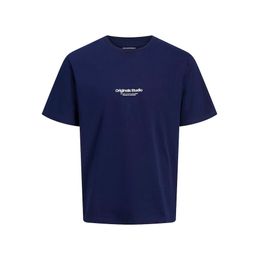 Jack & Jones JACK & JONES T-Shirt 'JORVesterbro' Herren Größe XXL dunkelblau / weiß