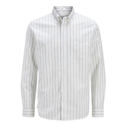 Jack & Jones JACK & JONES Hemd 'JPRBLUbrook' Herren Größe M grau / weiß