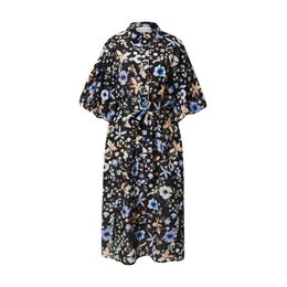 MUNTHE Kleid 'PALMETTO' Damen Größe 38 blau / orange / schwarz / weiß Winterkleid