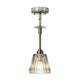 Elstead Agatha LED Hängeleuchte G9 Nickel gebürstet IP44