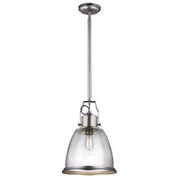 Elstead Hobson Hängeleuchte E27 52cm Satiniertes Nickel