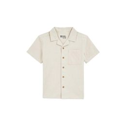 WE Fashion Hemd Jungen Gr&ouml;&szlig;e 110/116 beige / wei&szlig;