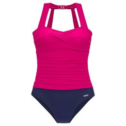 Lascana Badeanzug Damen Gr&ouml;&szlig;e XXXL navy / neonpink