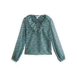 next Bluse Damen Gr&ouml;&szlig;e XS creme / cyanblau