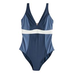 next Badeanzug Damen Gr&ouml;&szlig;e M/L navy / taubenblau / wei&szlig;