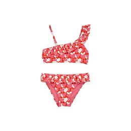 WE Fashion Bikini M&auml;dchen Gr&ouml;&szlig;e 122/128 hellpink / rot / wei&szlig;
