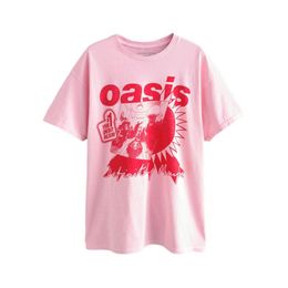 next T-Shirt 'Oasis Band' Damen Gr&ouml;&szlig;e S/M rosa / rot