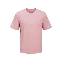 Jack & Jones JACK & JONES T-shirt 'JORVesterbo' Herren Gr&ouml;&szlig;e L ros&eacute; / wei&szlig;