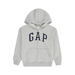 GAP Zip-Up Hoodie 'HERITAGE' boy Grey size XXL