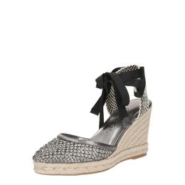 Guess Sandale 'CHARMI' Damen Größe 36 ecru / silbergrau / schwarz