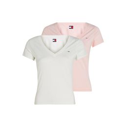 Tommy Jeans Shirt female Pink, White size L