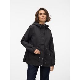 Véro Moda Parka VERO MODA "VMPAISLEY PARKA JACKET NOOS", Damen, Gr. M (38), schwarz, Web, Obermaterial: 100% Polyester, unifarben, modisch, regular fit, Langarm, Jacken