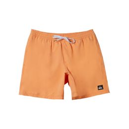 Badeshorts Quiksilver "Everyday Solid Volley", Jungen, Gr. 2(84-92cm), Normalgrößen, orange (tangerine), 100% Polyester, Badehosen