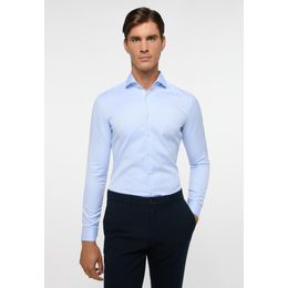 Eterna Herren Langarmhemd "SUPER SLIM", blau, Gr. 37, Twill, 100% Baumwolle, Hemden, NON IRON (bügelfrei)