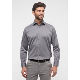 Eterna Herren Langarmhemd "MODERN FIT", grau, Gr. 42, Twill, 100% Baumwolle, Hemden, NON IRON (bügelfrei)