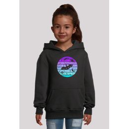 F4NT4STIC Kinder Kapuzenpullover "Retro Alien Weltraum Sonnenuntergang", schwarz, Gr. 110, Obermaterial: 65% Baumwolle, 35% Polyester, Pullover,