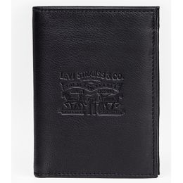 Levi's LEVI'S Damen Geldbörse "VINTAGE TWO HORSE VERTICAL COIN WALLET", schwarz, Leder, gepflegt, unifarben, Kleinlederwaren, mit schöner Prägung