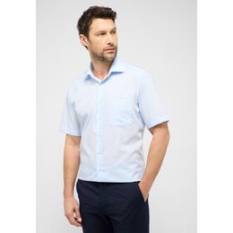 Eterna Herren Kurzarmhemd "MODERN FIT", blau, Gr. 41, Popeline, 100% Baumwolle, Hemden, NON IRON (b&uuml;gelfrei)