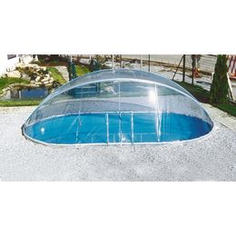Poolverdeck Clear Pool, B:360cm H:165cm T:623cm, transparent, Polyvinylchlorid (PVC), Verdecke, "Cabrio Dome", verschiedene Größen