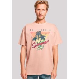 F4NT4STIC Damen T-Shirt "California Palmen Retro", gelb, Gr. M, Obermaterial: 100% Baumwolle, Shirts, Premium Qualit&auml;t