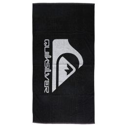 Badeponcho Quiksilver, schwarz, 100% Baumwolle, Hausm&auml;ntel, "Salty Trims"