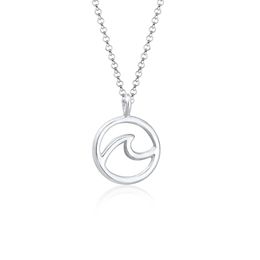 Elli Damen Kette mit Anhänger "Anhänger Wellen 925 Sterling Silber", 40, ohne Stein, Silber 925 (Sterlingsilber), L: 40, silber, Silber 925