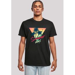 F4NT4STIC Herren T-Shirt "California Palmen Retro", schwarz, Gr. XL, Obermaterial: 100% Baumwolle, Shirts, Premium Qualität