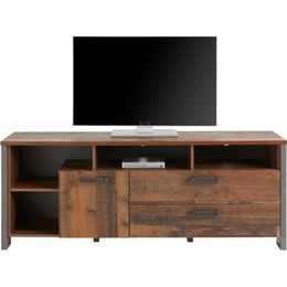 Lowboard FORTE, B:161cm H:63,9cm, grau, Wohnzimmer, Sideboards, "Clif", Breite 161 cm