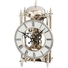 AMS Damen Tischuhr "T1184", silber, Tischuhren, Automatikuhr, meachanisch Uhr, Wohnzimmer, Esszimmer, Handaufzug