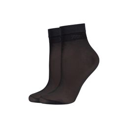 JOOP! JOOP Damen Socken "Socken 2er Pack", Gr. 35, schwarz, 88% Polyamid, 12% Elasthan, uni, Socken