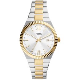 Fossil Damen Quarzuhr "SCARLETTE", gold, Armbanduhren, Armbanduhr, Damenuhr, analog, Edelstahlarmband