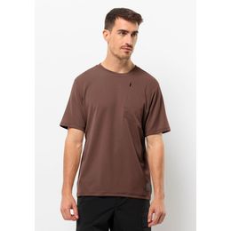 Jack Wolfskin Herren T-Shirt "BIKE COMMUTE T M", braun, Gr. M, Style:1. Oberstoff 100% POLYESTER; 2.FUTTER: 100% POLYESTER, Shirts